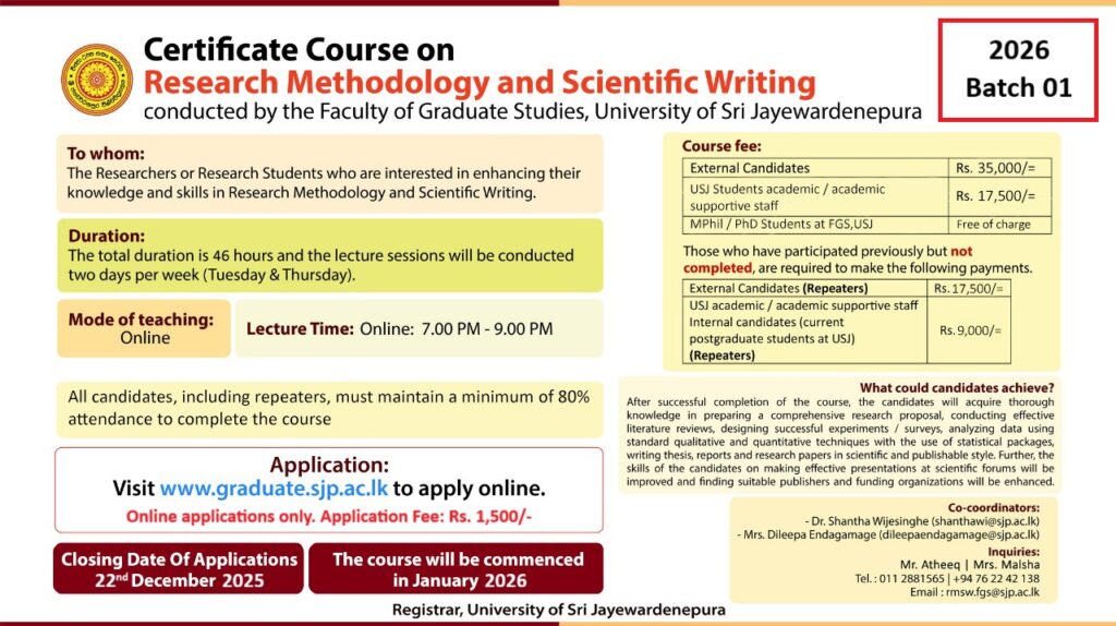 Certificate Course on Research Methodology & Scientific Writing (2026 ...